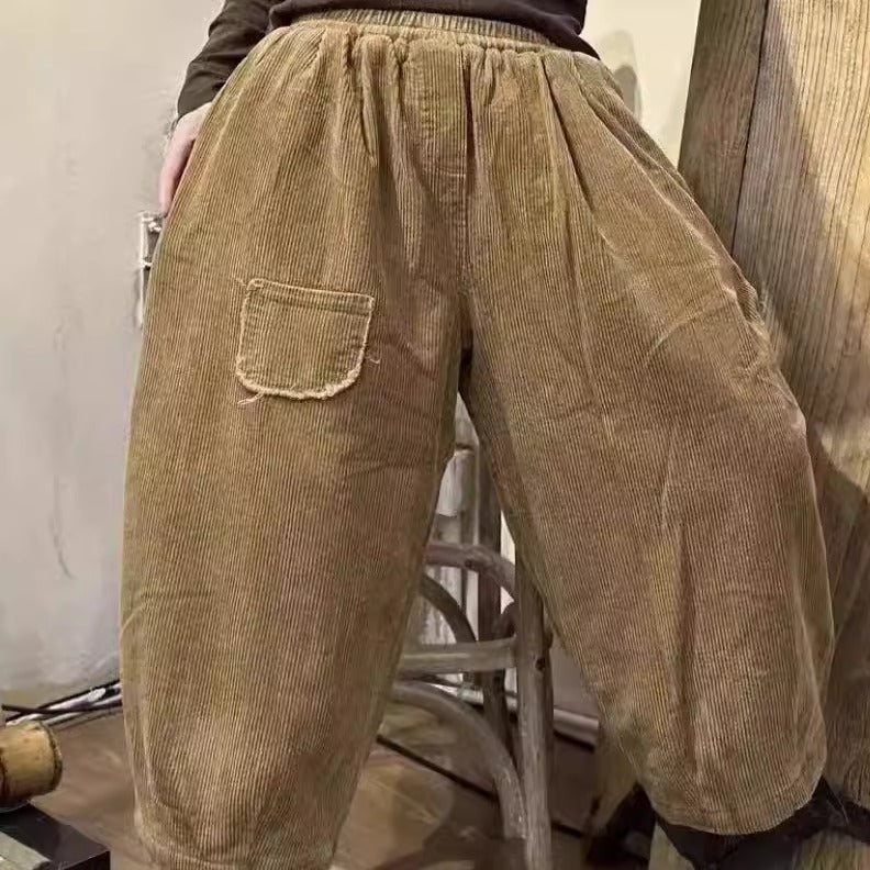 Loose Quilted Corduroy Pants– The Cottagecore