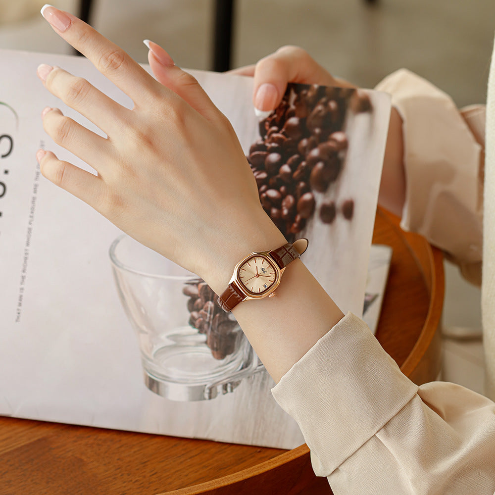 Classic Three-hand Leather Watch– The Cottagecore