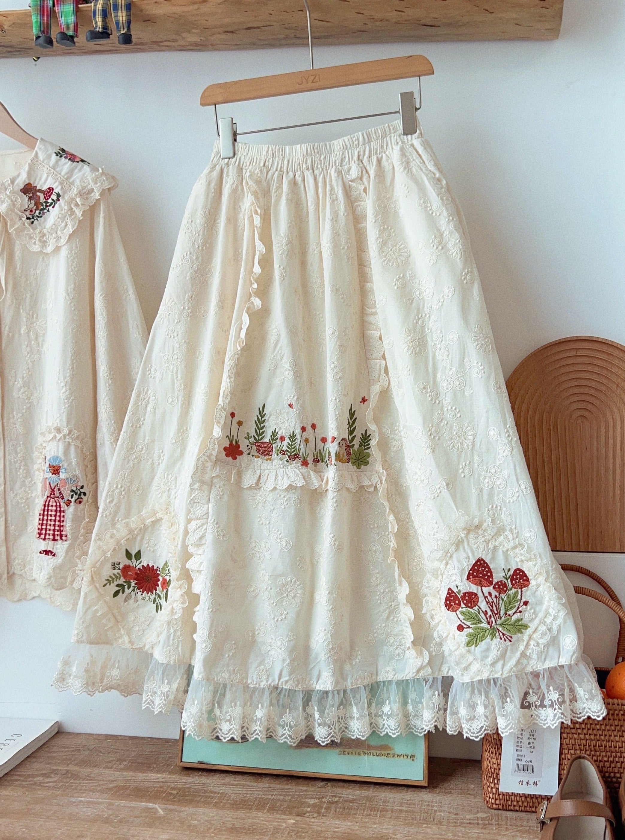 Girly Embroidered Skirt– The Cottagecore