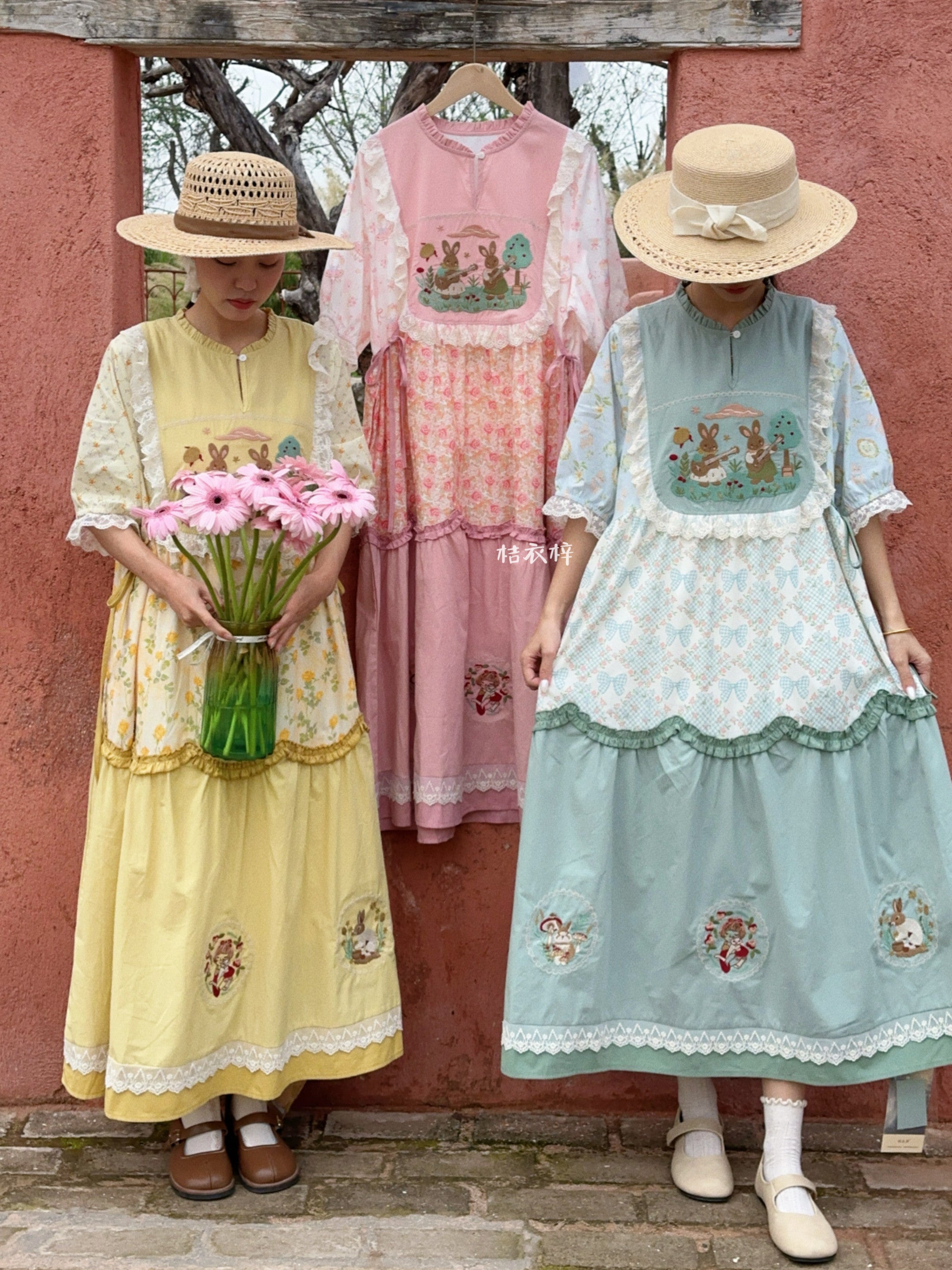 Cute Animal Embroidered Dress– The Cottagecore