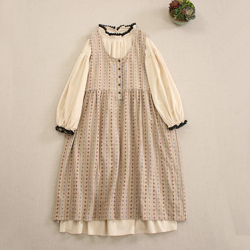 Lace Collar Bottom Dress– The Cottagecore