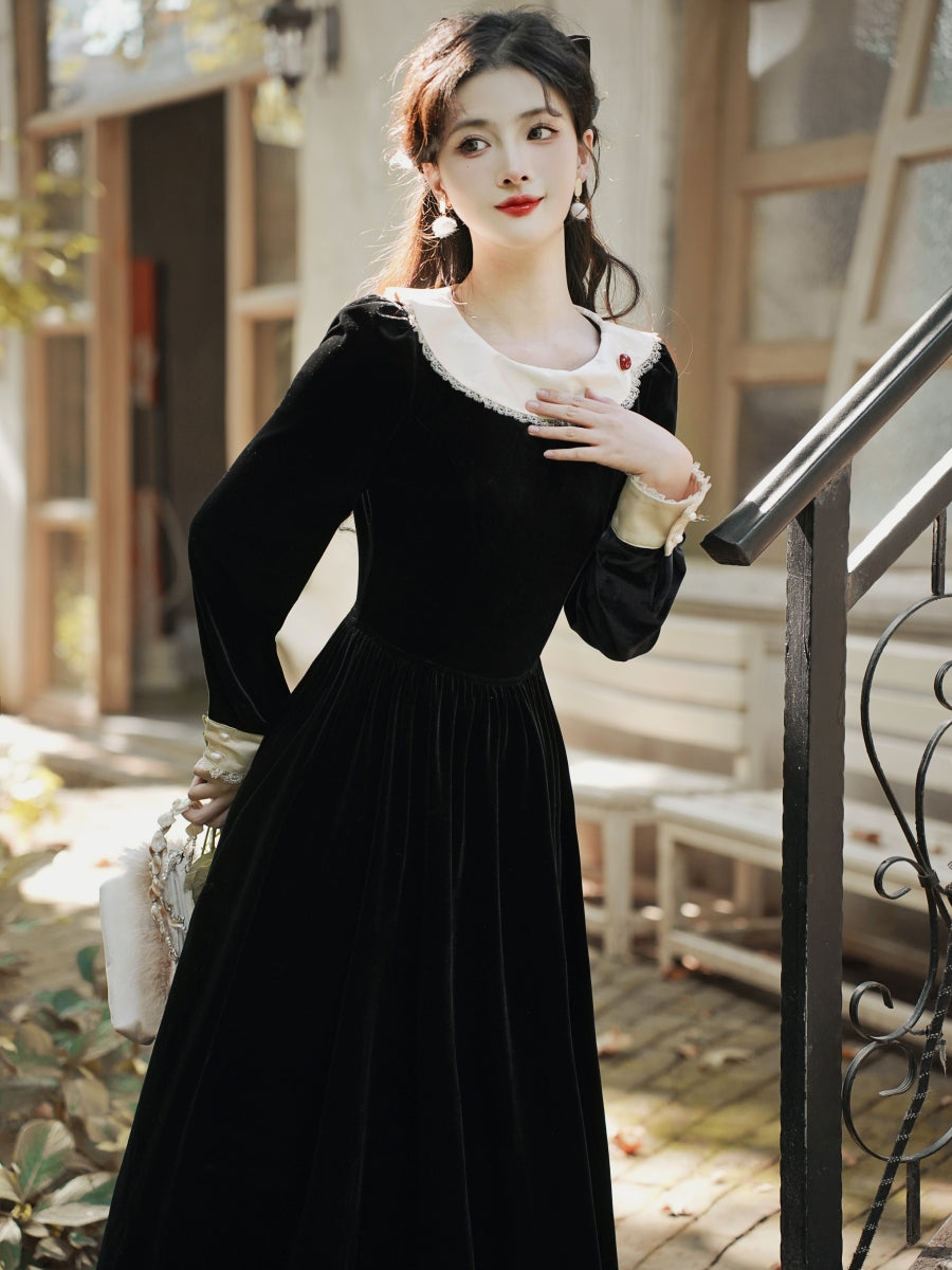 Vintage Black Elegant Dress– The Cottagecore