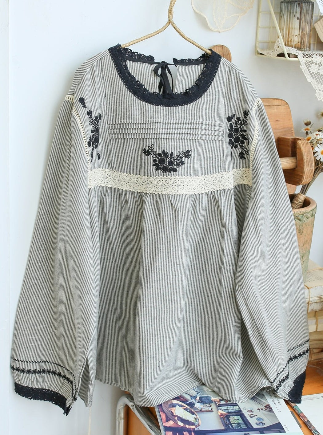 Embroidered Linen Top– The Cottagecore
