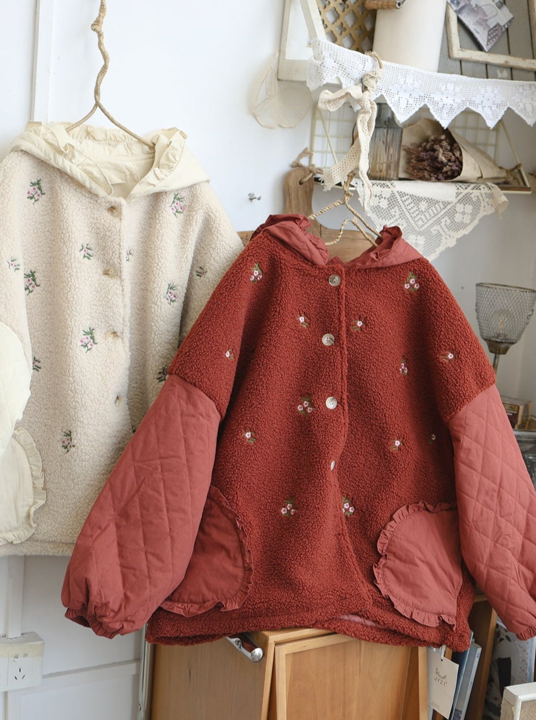 Fleece Quilted Hood Jacket– The Cottagecore