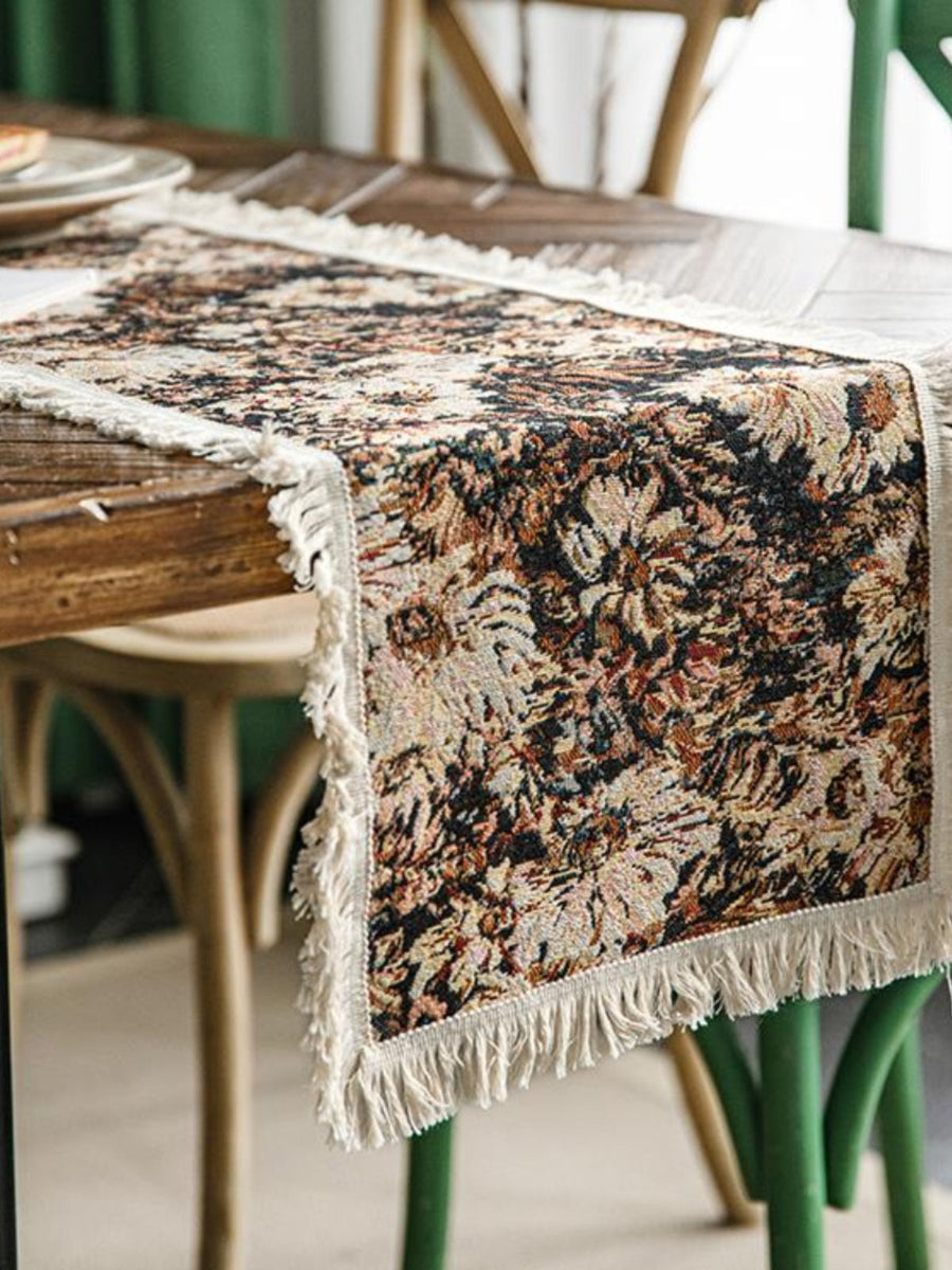 Retro Floral Tassel Tablecloth– The Cottagecore