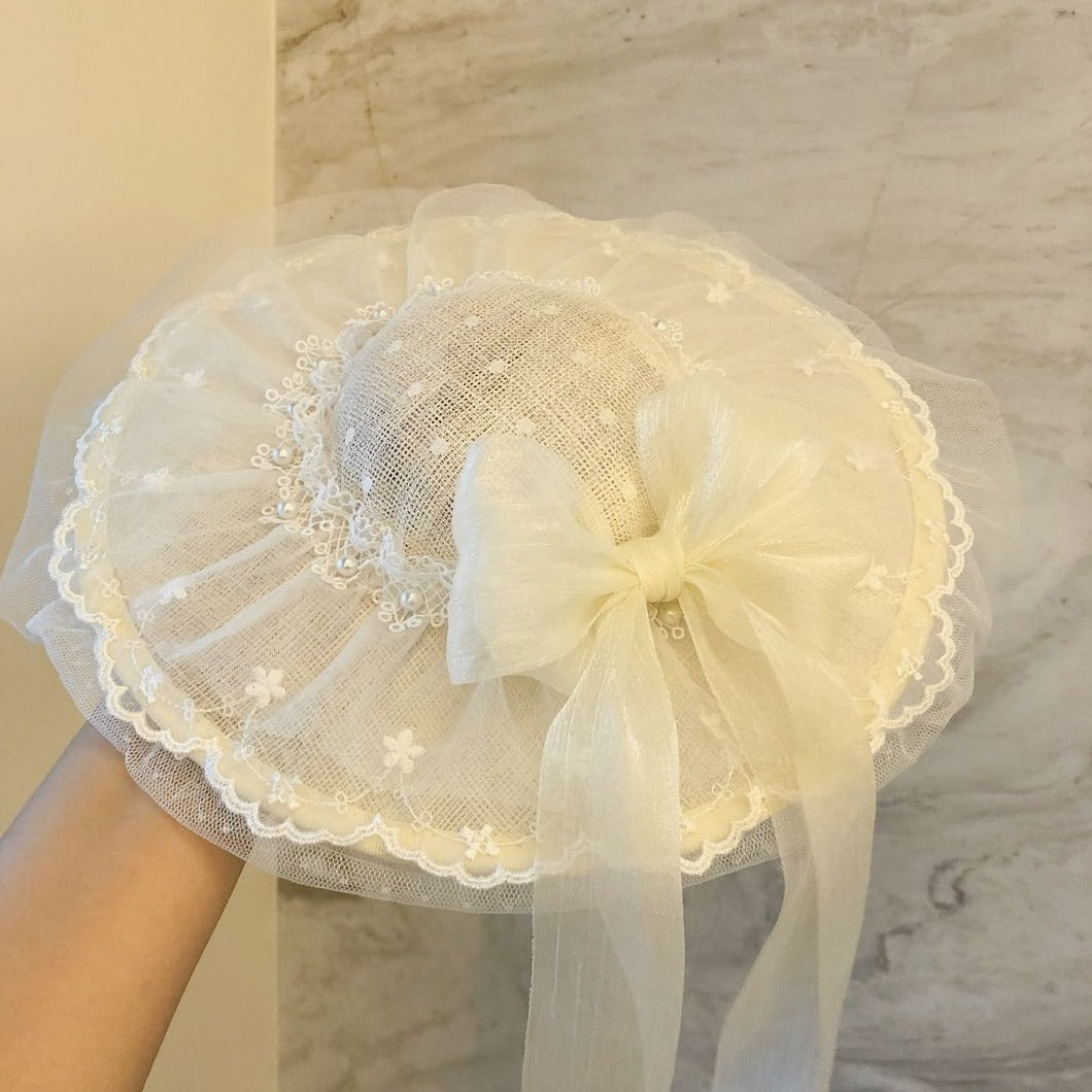 Lolita Lace Hat - Straw Wedding Hat– The Cottagecore