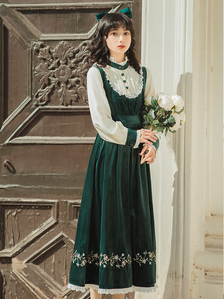 Royalcore Velvet Patchwork Dress– The Cottagecore