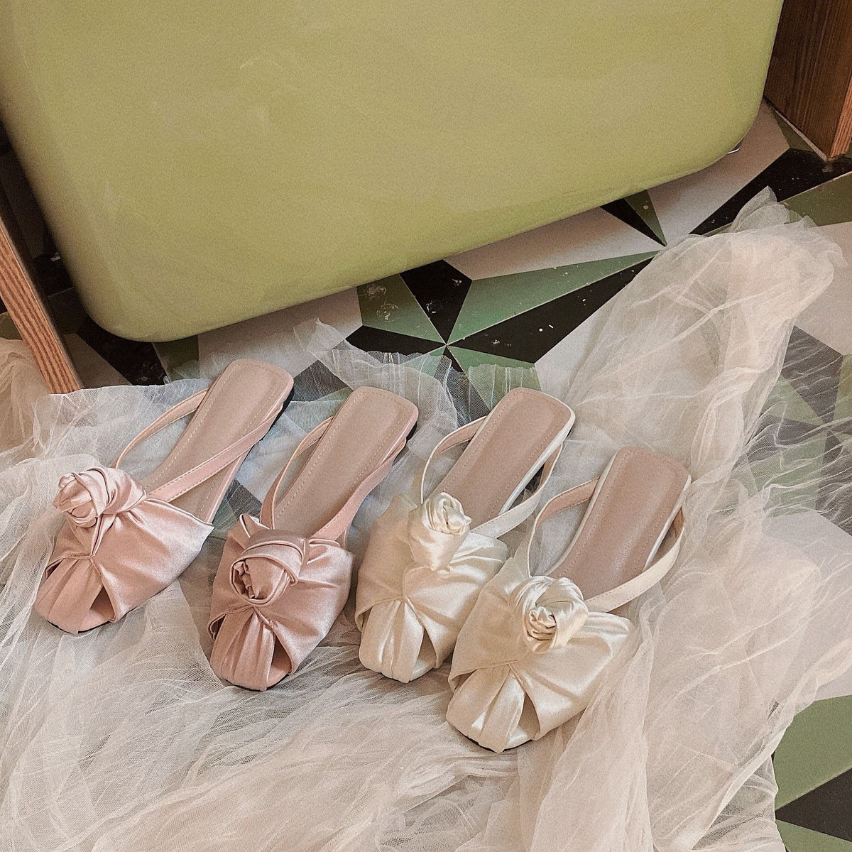 Satin Flower Shoes– The Cottagecore
