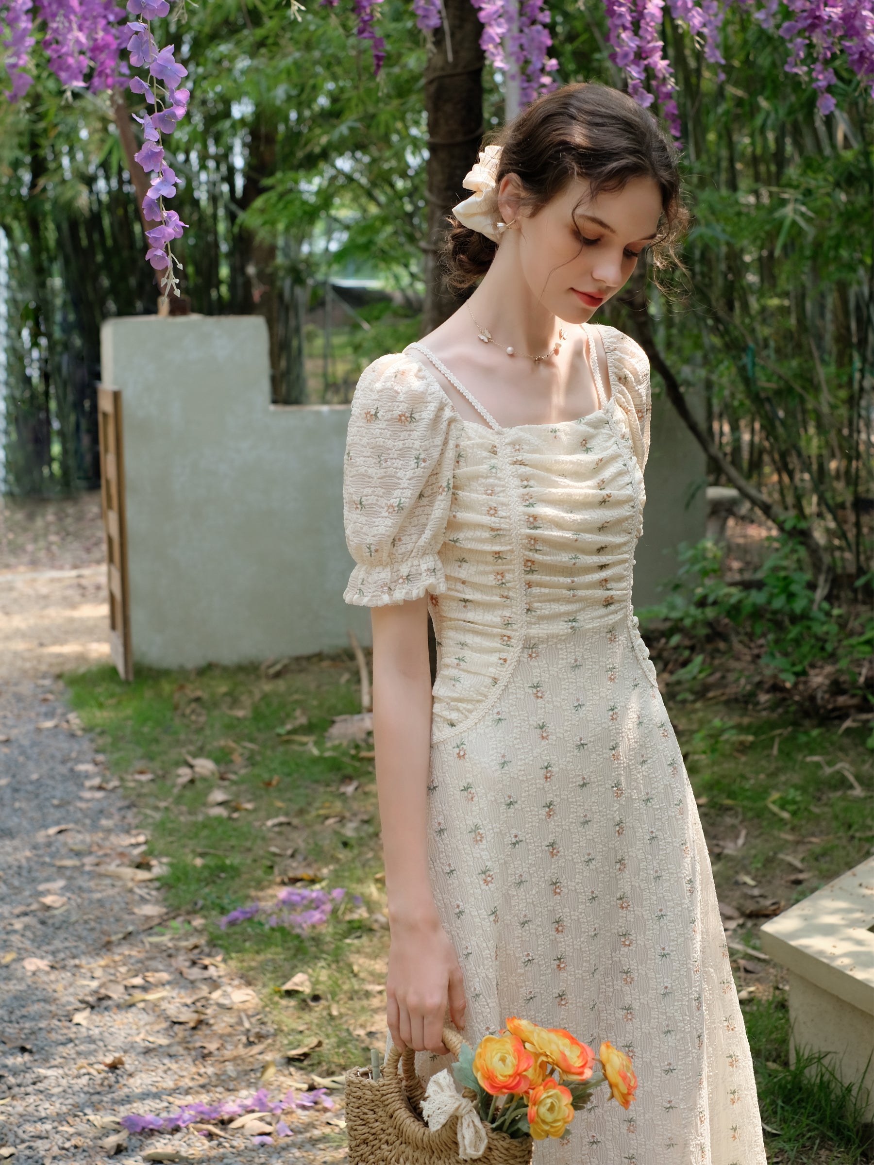 Cottagecore Pleated 2 Way Dress– The Cottagecore