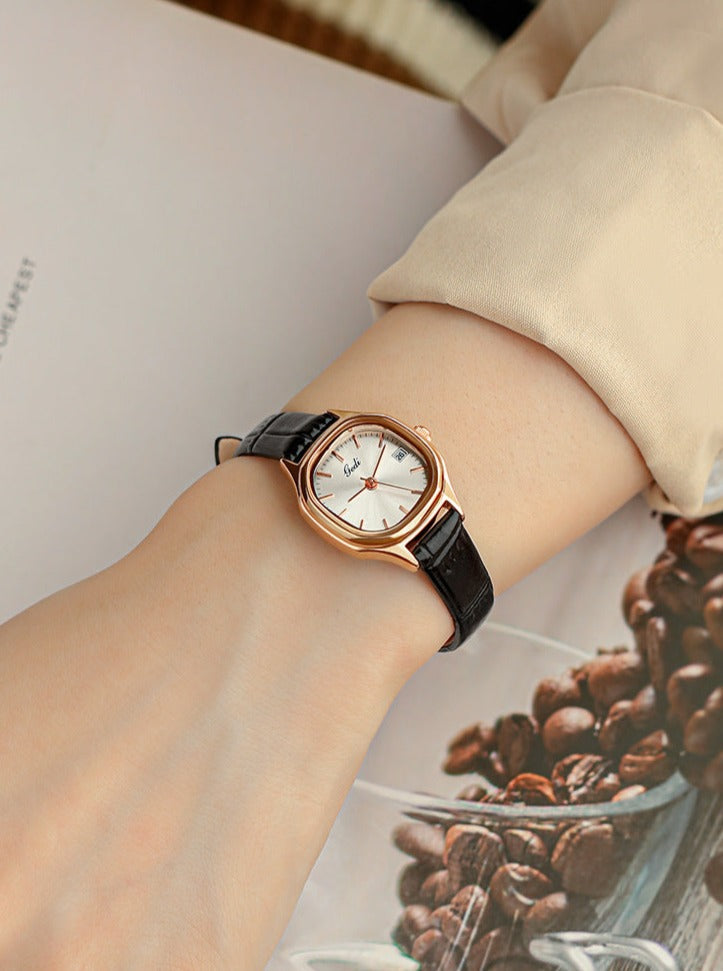 Classic Three-hand Leather Watch– The Cottagecore