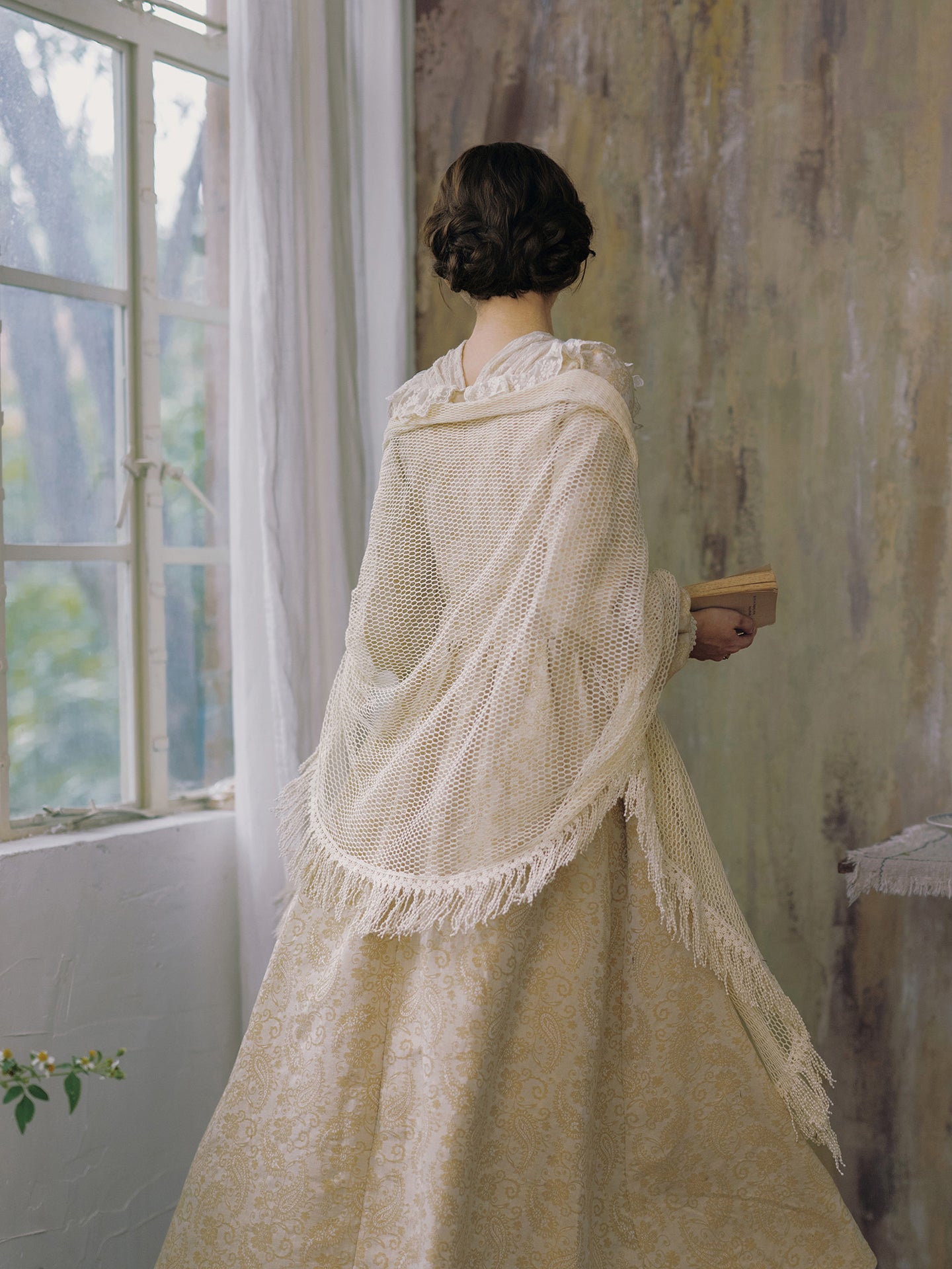 Vintage 100% Cotton Tassel Shawl– The Cottagecore