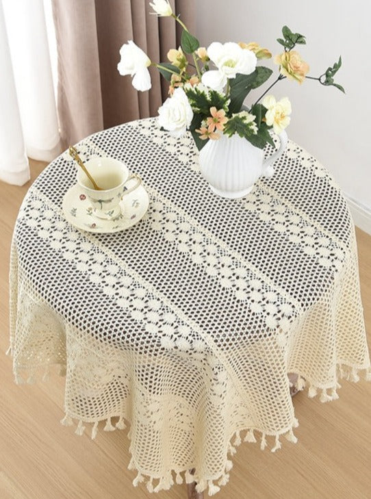 Retro Crochet Lace Tablecloth– The Cottagecore