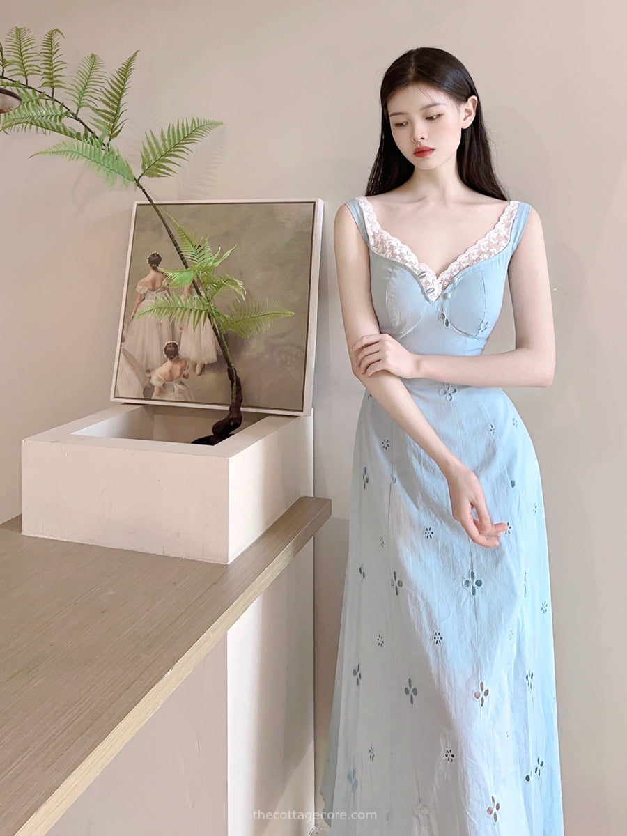 Light Blue Cotton Dress– The Cottagecore