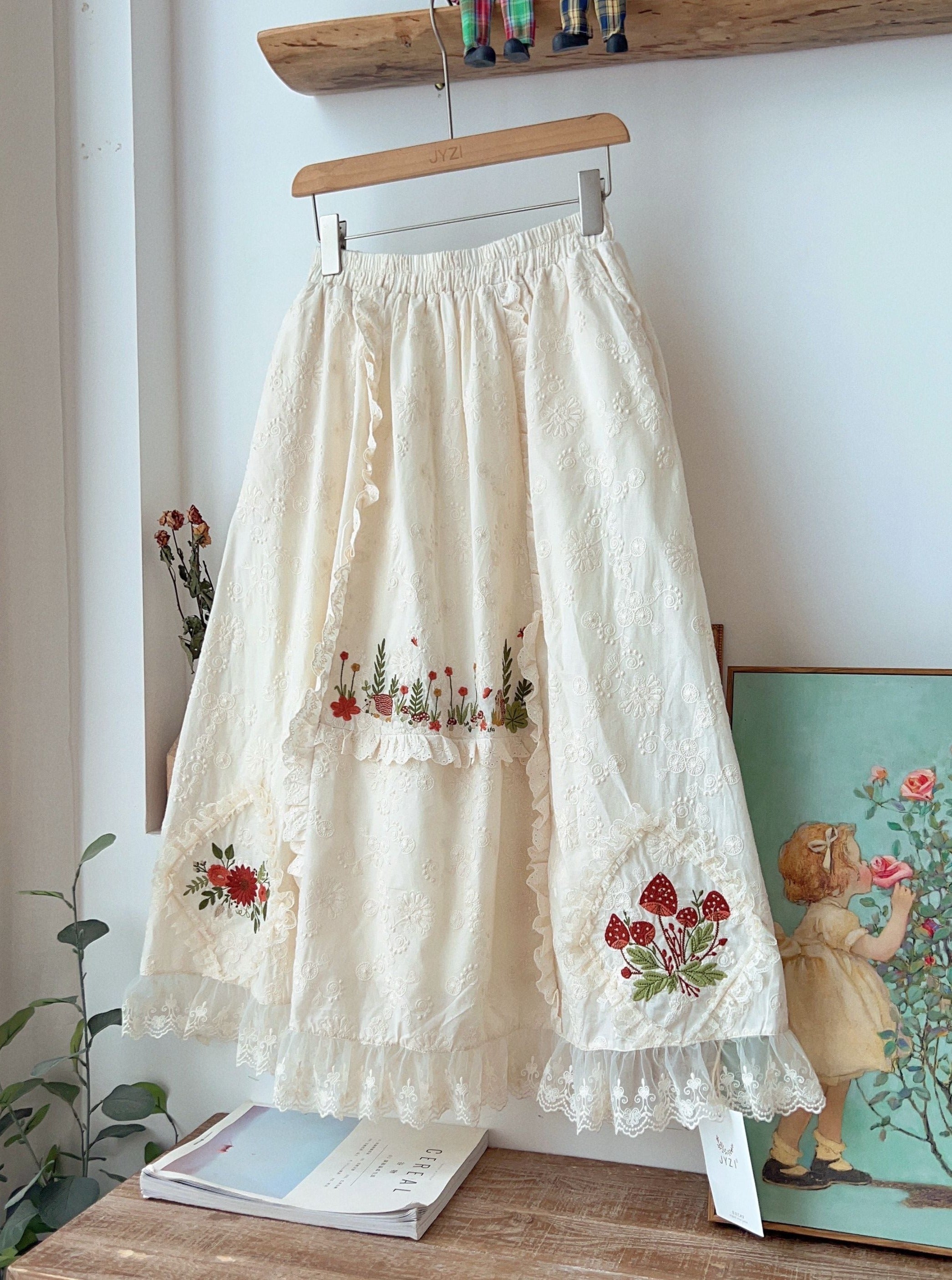 Girly Embroidered Skirt– The Cottagecore