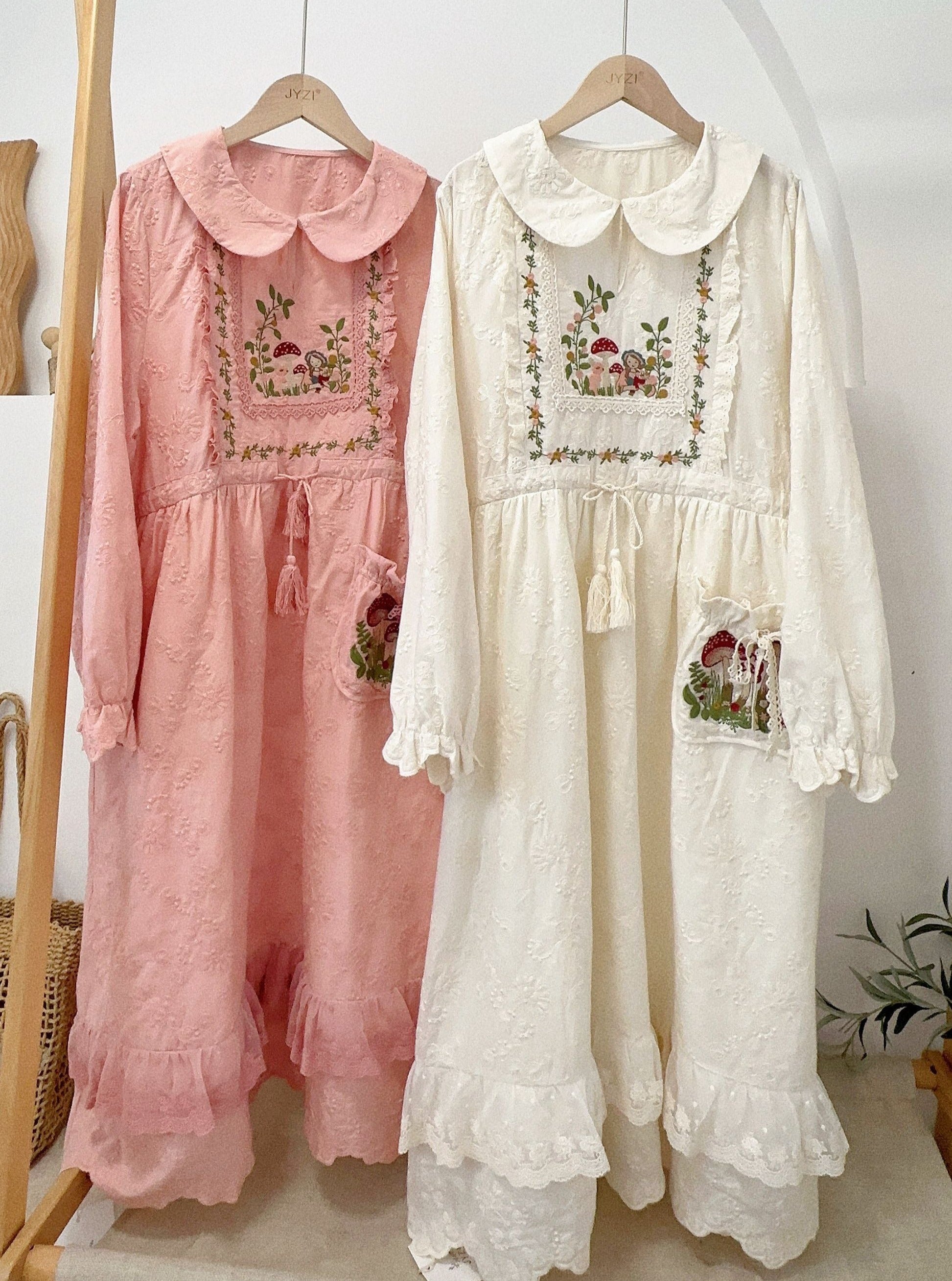 Cute Embroidered Pocket Dress– The Cottagecore