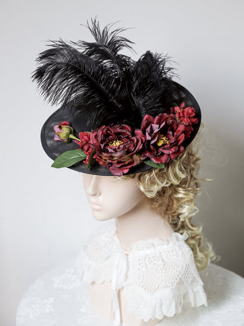 Elegant Large Flower Fasinator Hat– The Cottagecore