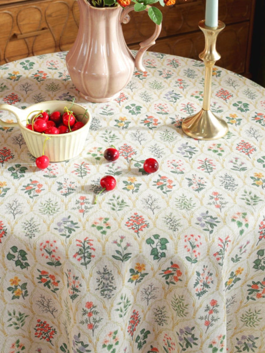 Rustic Ruffled Round Tablecloth– The Cottagecore