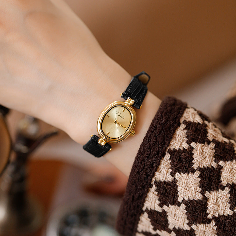 Stylish Leather Strap Watch– The Cottagecore