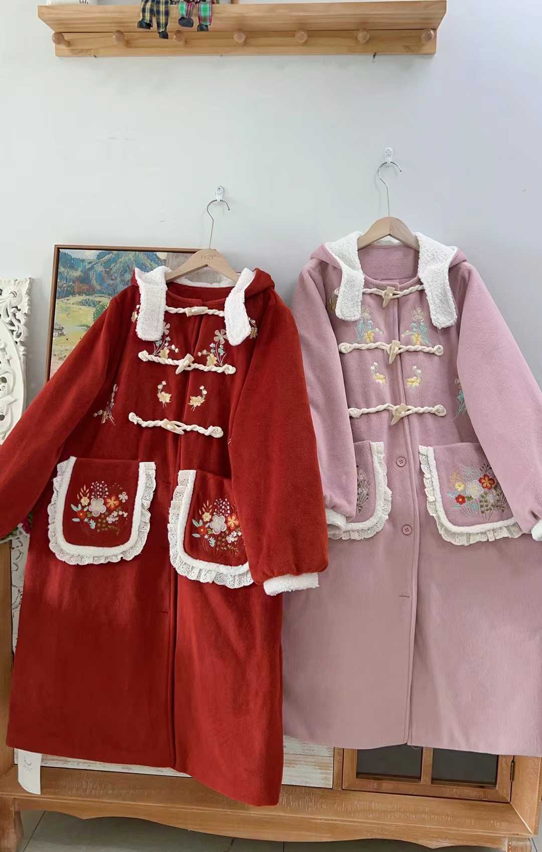 Cosy Forest Girl Embroidered Coat– The Cottagecore