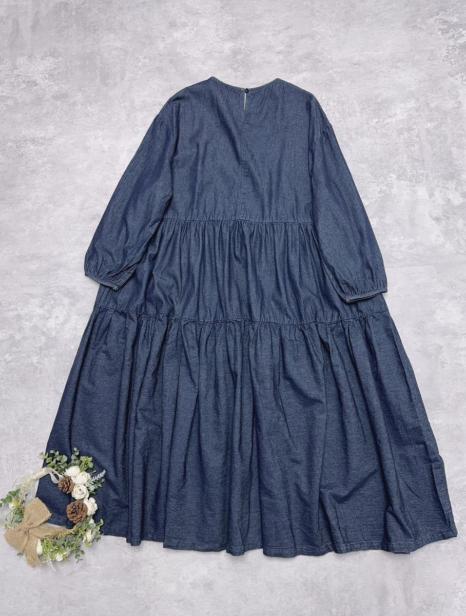 Sturdy Denim Dress– The Cottagecore