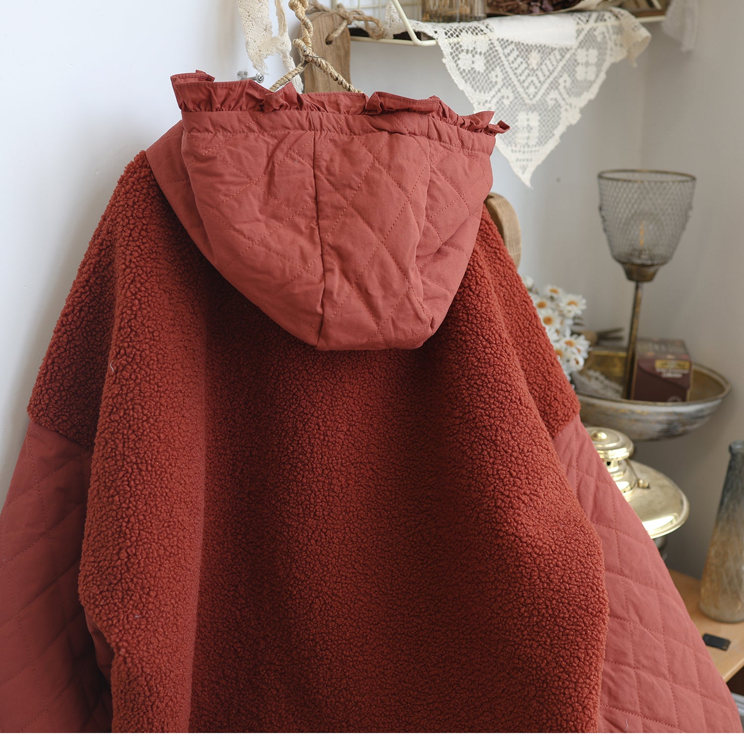 Fleece Quilted Hood Jacket– The Cottagecore