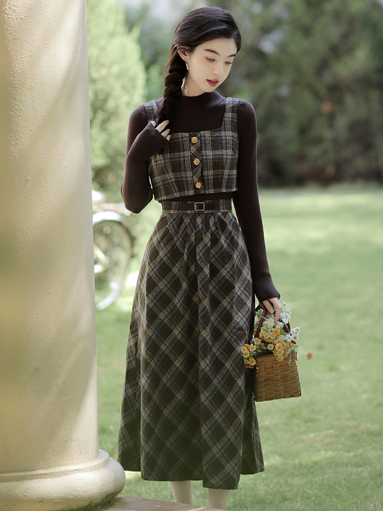 Dark Academia Plaid Set– The Cottagecore