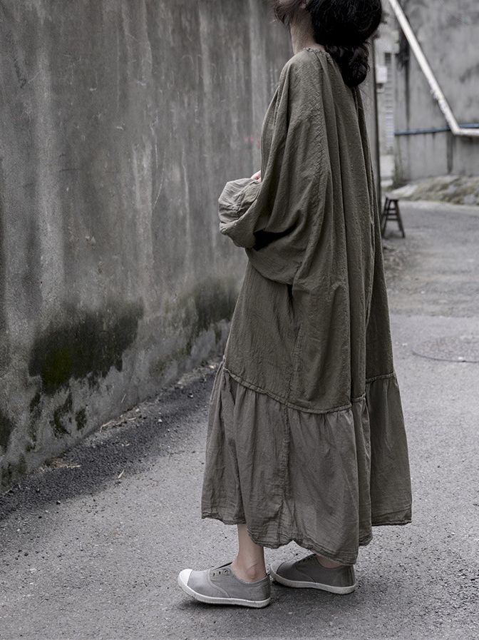 Naturecore Loose Fit Cotton Linen Dress– The Cottagecore