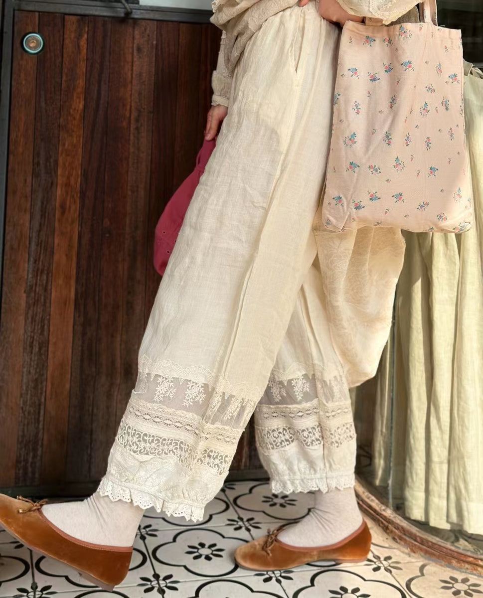 Lace Patchwork Linen Bloomers– The Cottagecore
