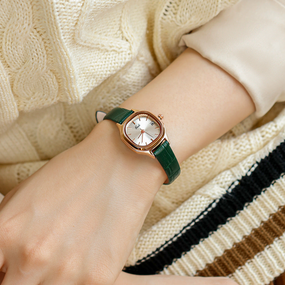 Classic Three-hand Leather Watch– The Cottagecore