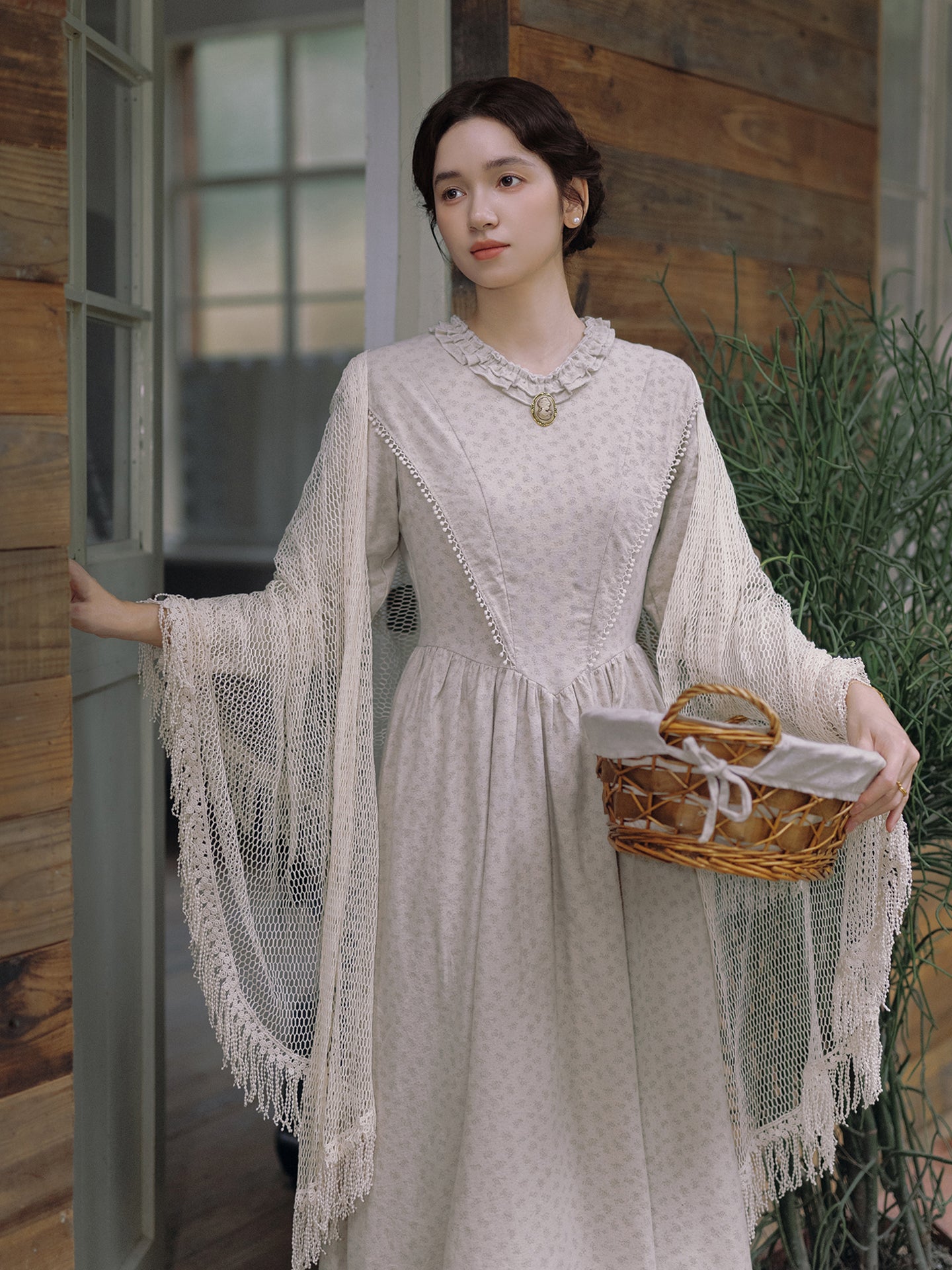 Vintage 100% Cotton Tassel Shawl– The Cottagecore