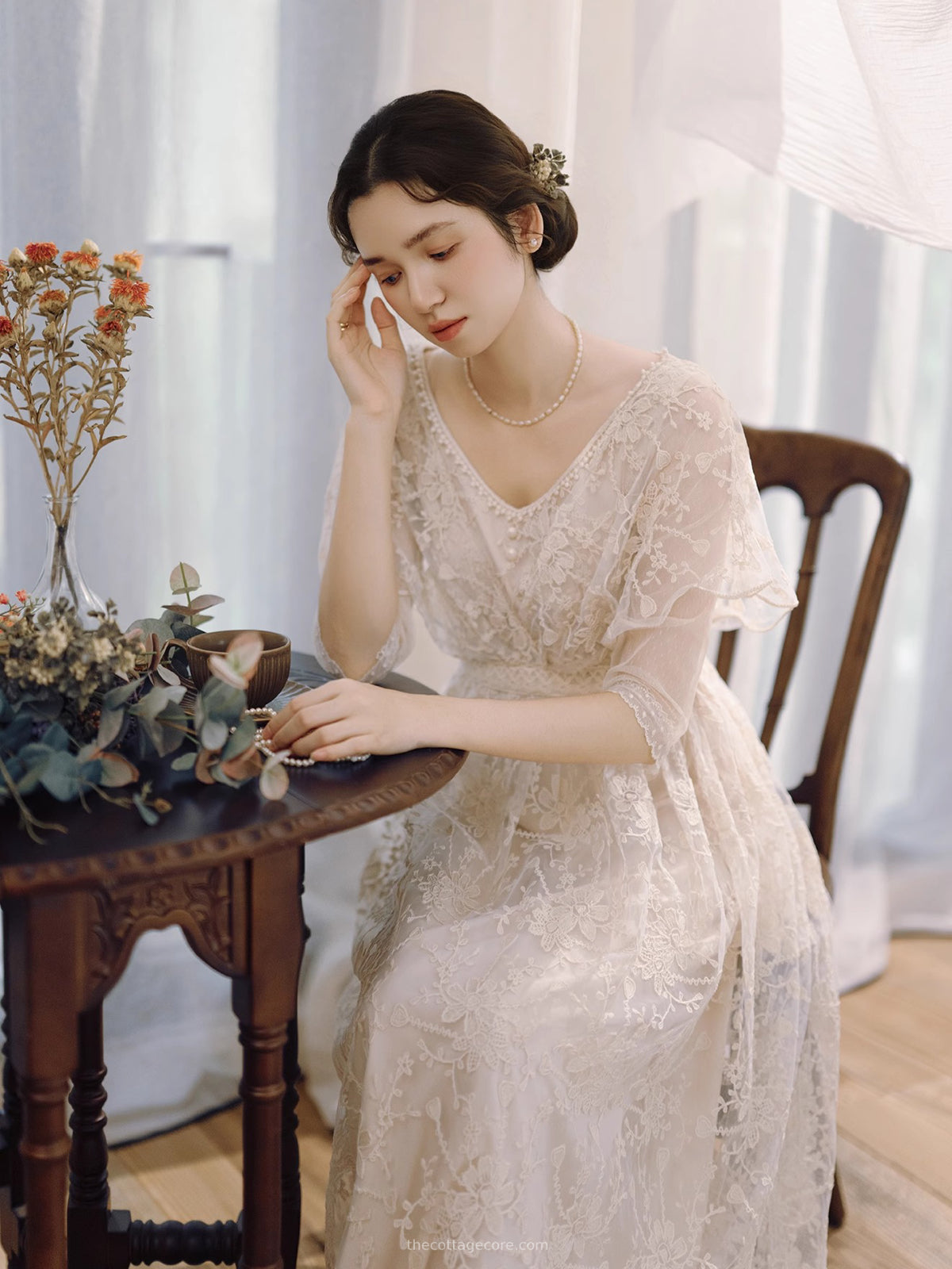 Embroidered Lace Dream Dress– The Cottagecore