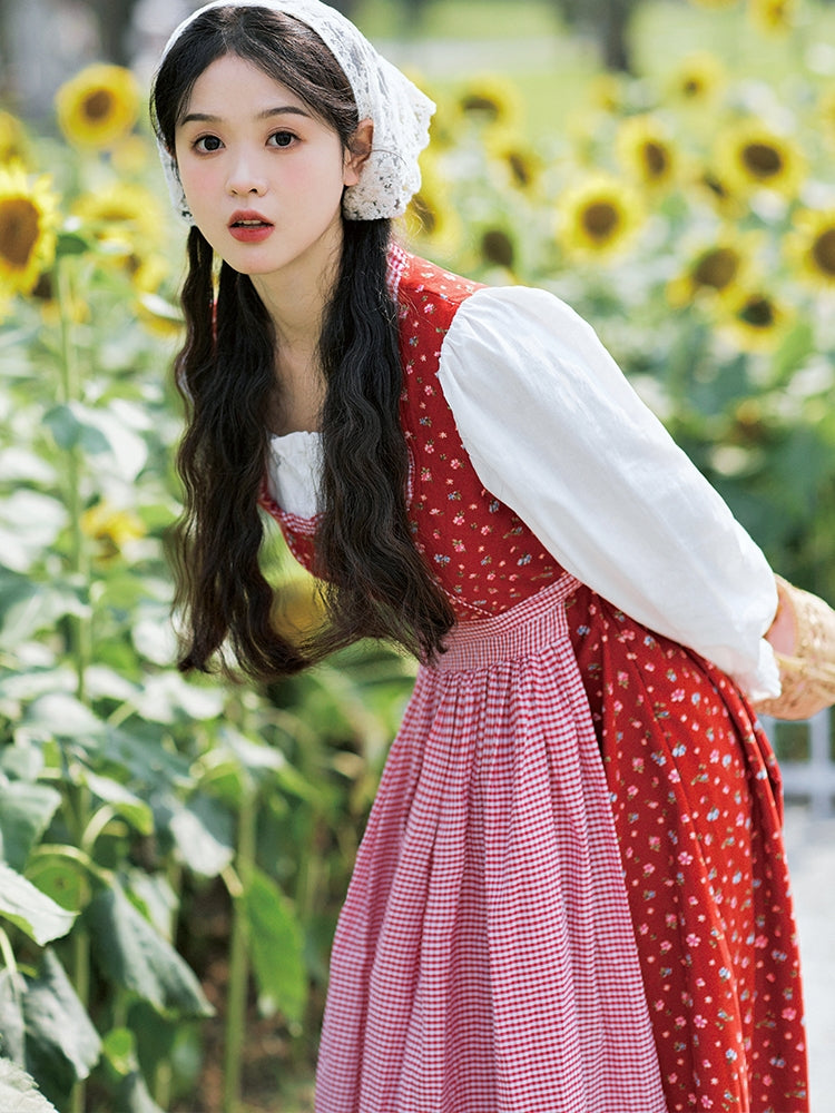 Prairie Dress + Apron 2pcs Set (Kerchief Included)– The Cottagecore