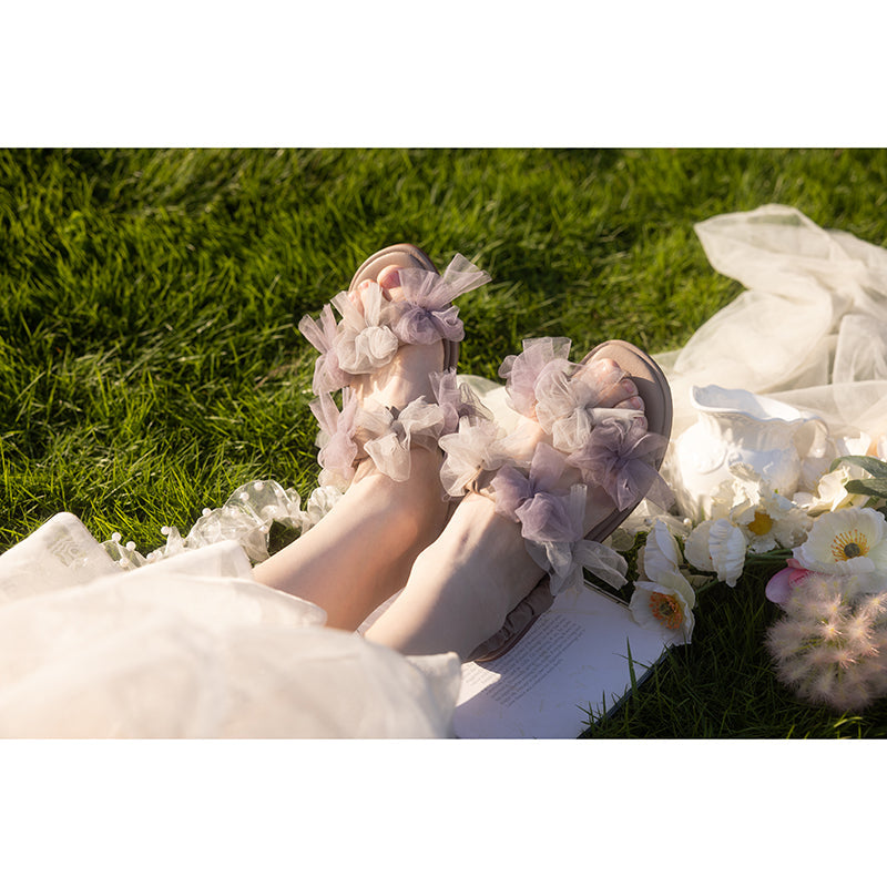 Fairy Mesh Bow Flat Shoes– The Cottagecore