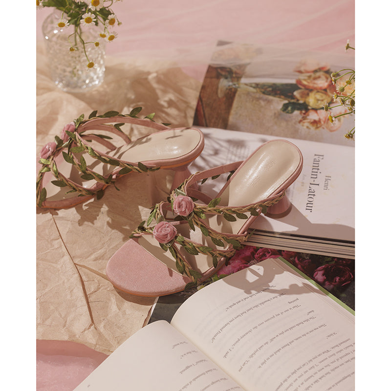 Vintage Flower Sandals– The Cottagecore