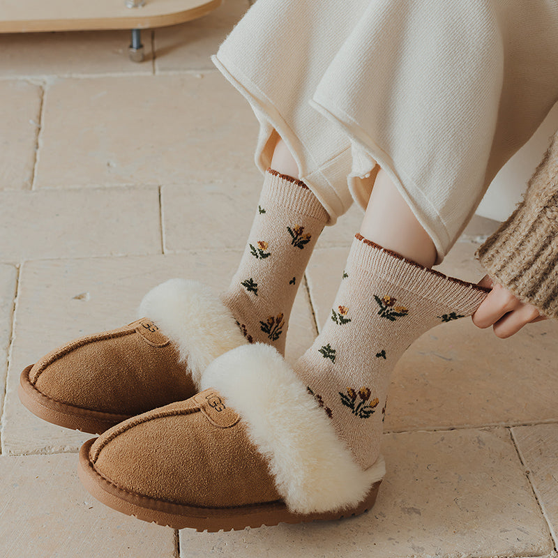 Winter Cottagecore Floral Socks– The Cottagecore