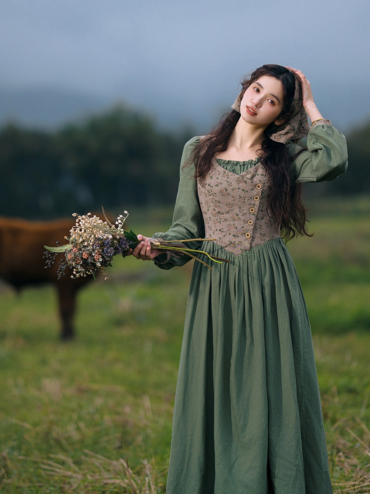 Prairie Vibe Countryside Dress (kerchief included)– The Cottagecore