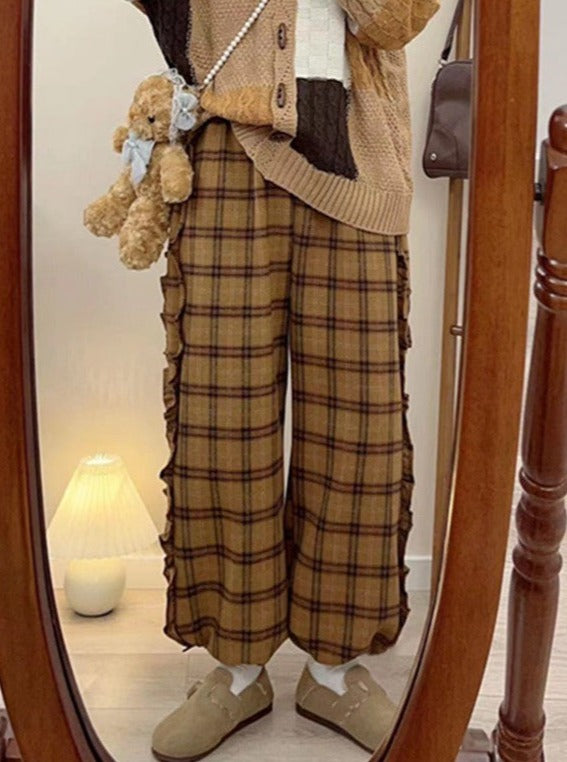 Wide Leg Plaid Pants– The Cottagecore