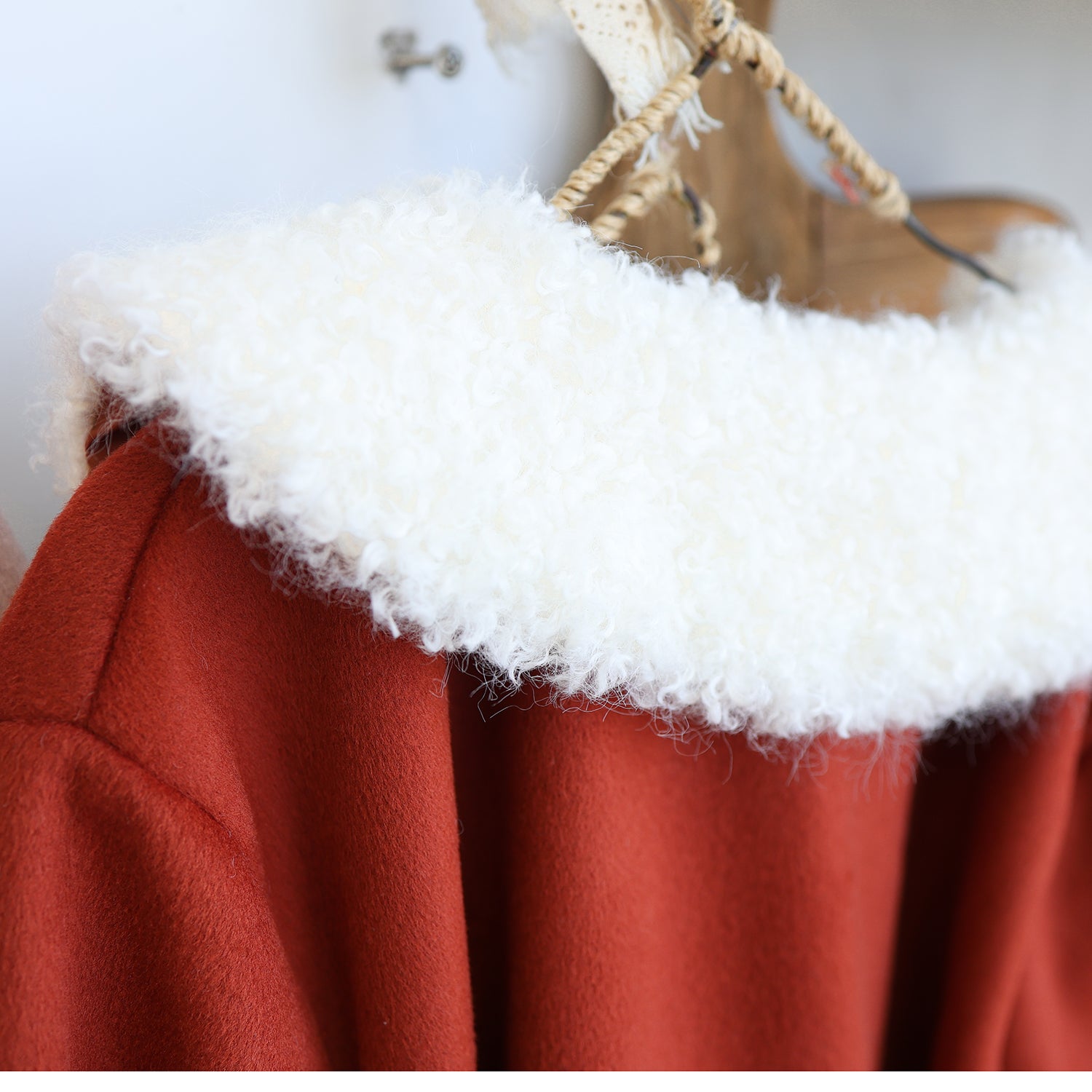 Fleece Collar Embroidered Coat– The Cottagecore