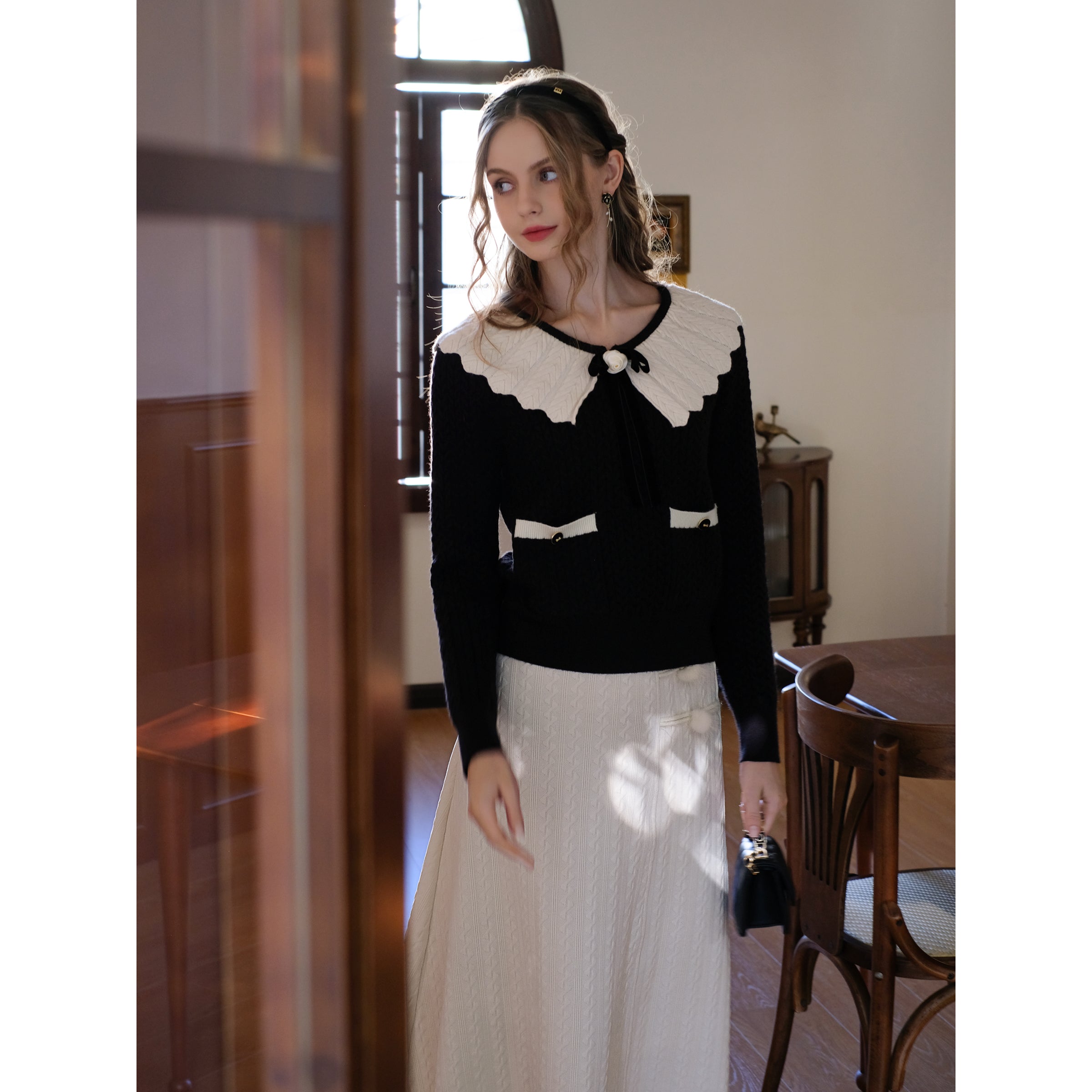 Lapel Bow Sweater– The Cottagecore