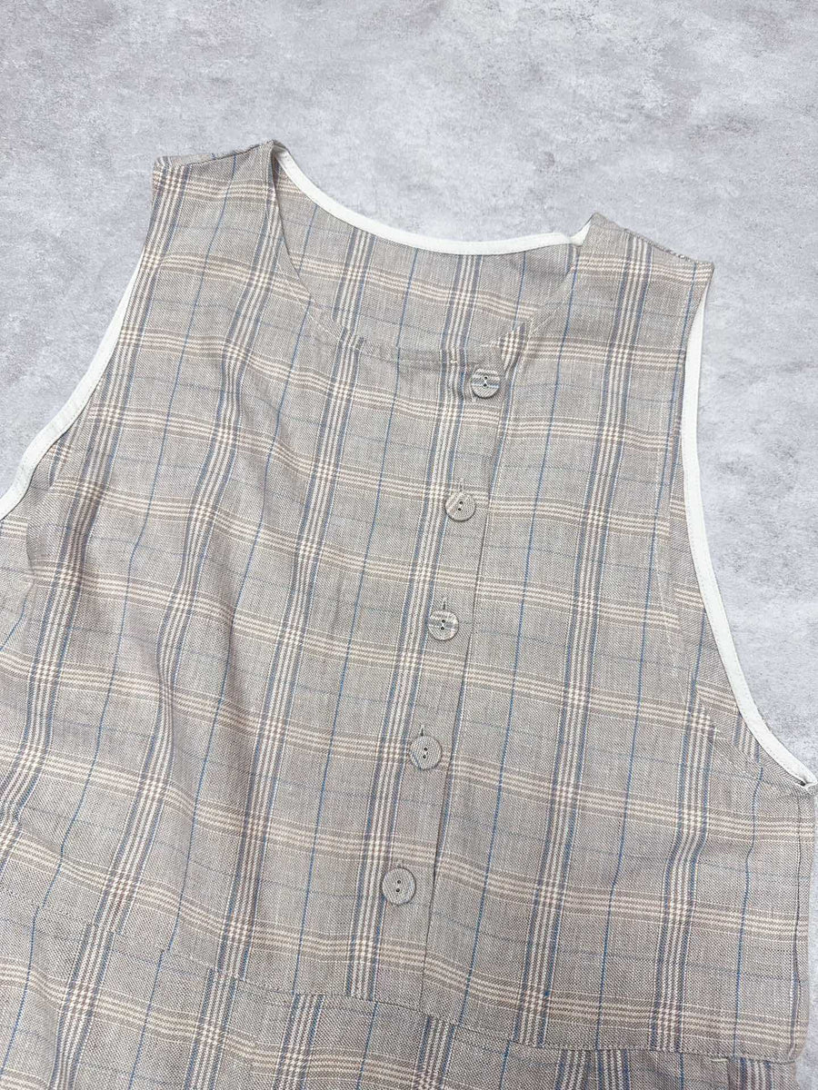 Linen Plaid Overalls– The Cottagecore