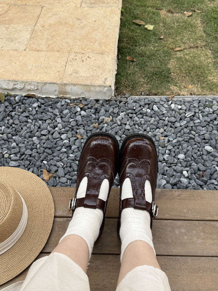 Vintage Brogues Carved Shoes– The Cottagecore