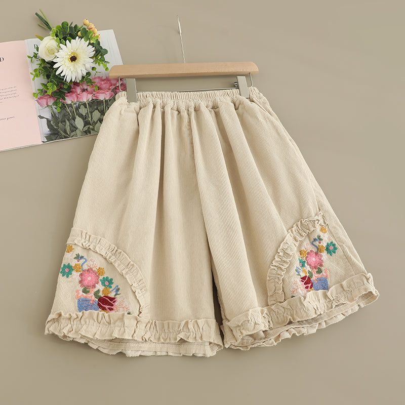 Embroidered Corduroy Shorts– The Cottagecore