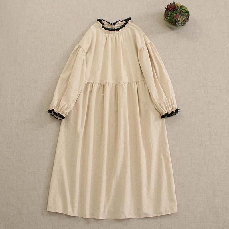 Lace Collar Bottom Dress– The Cottagecore