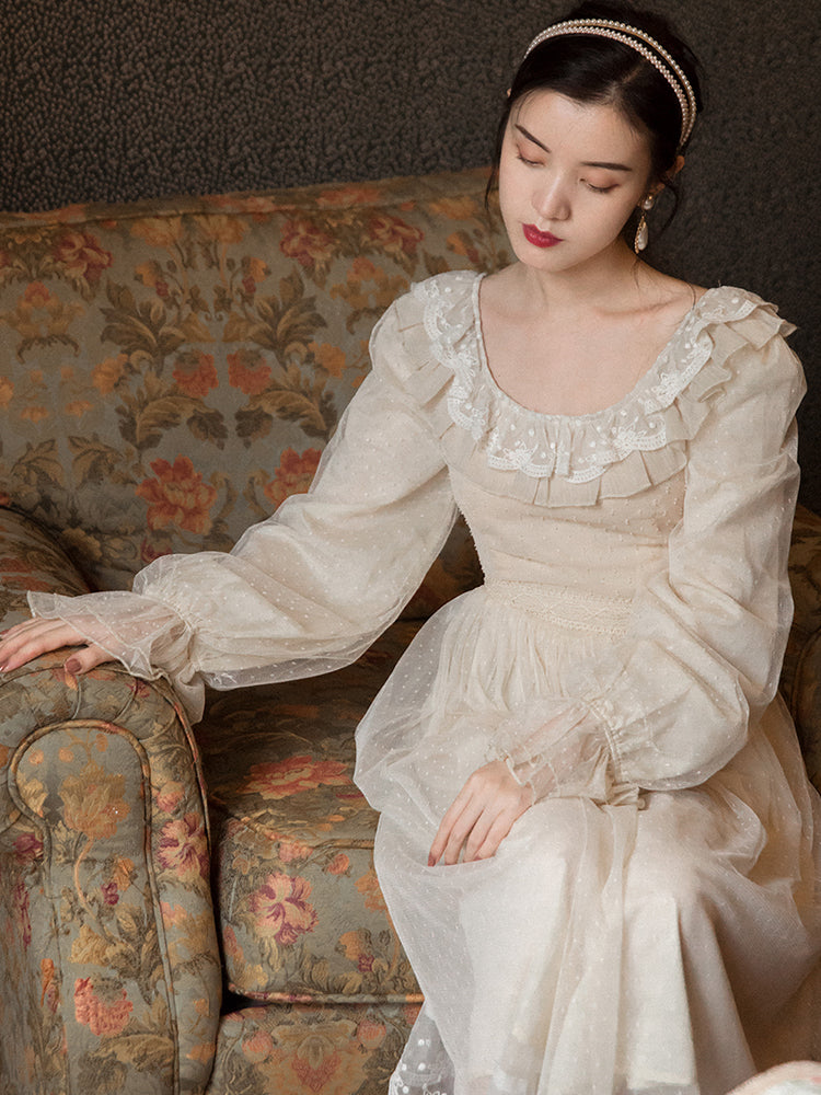 Royal Lace Ruffled Dress– The Cottagecore