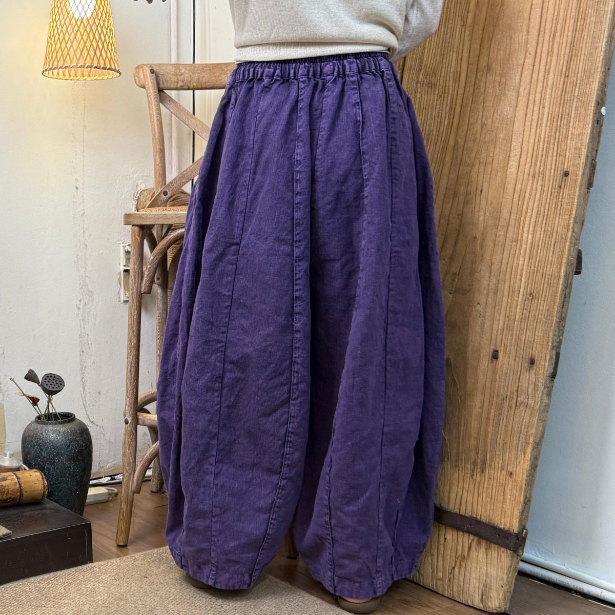 100% Linen Wide Leg Pants– The Cottagecore