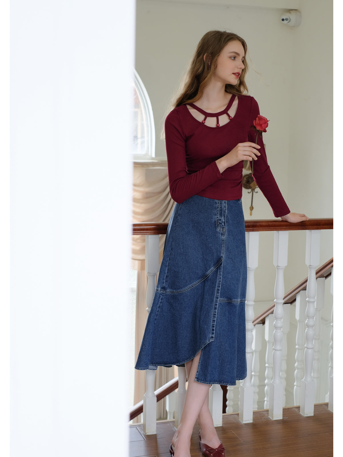 Irregular Hem Denim Skirt– The Cottagecore