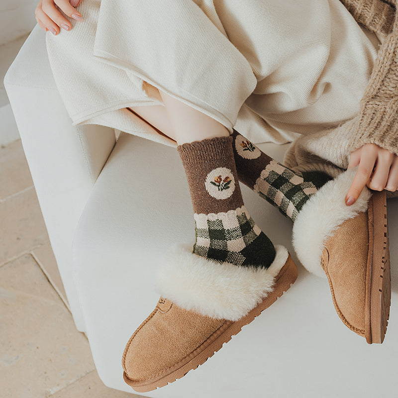 Winter Cottagecore Floral Socks– The Cottagecore