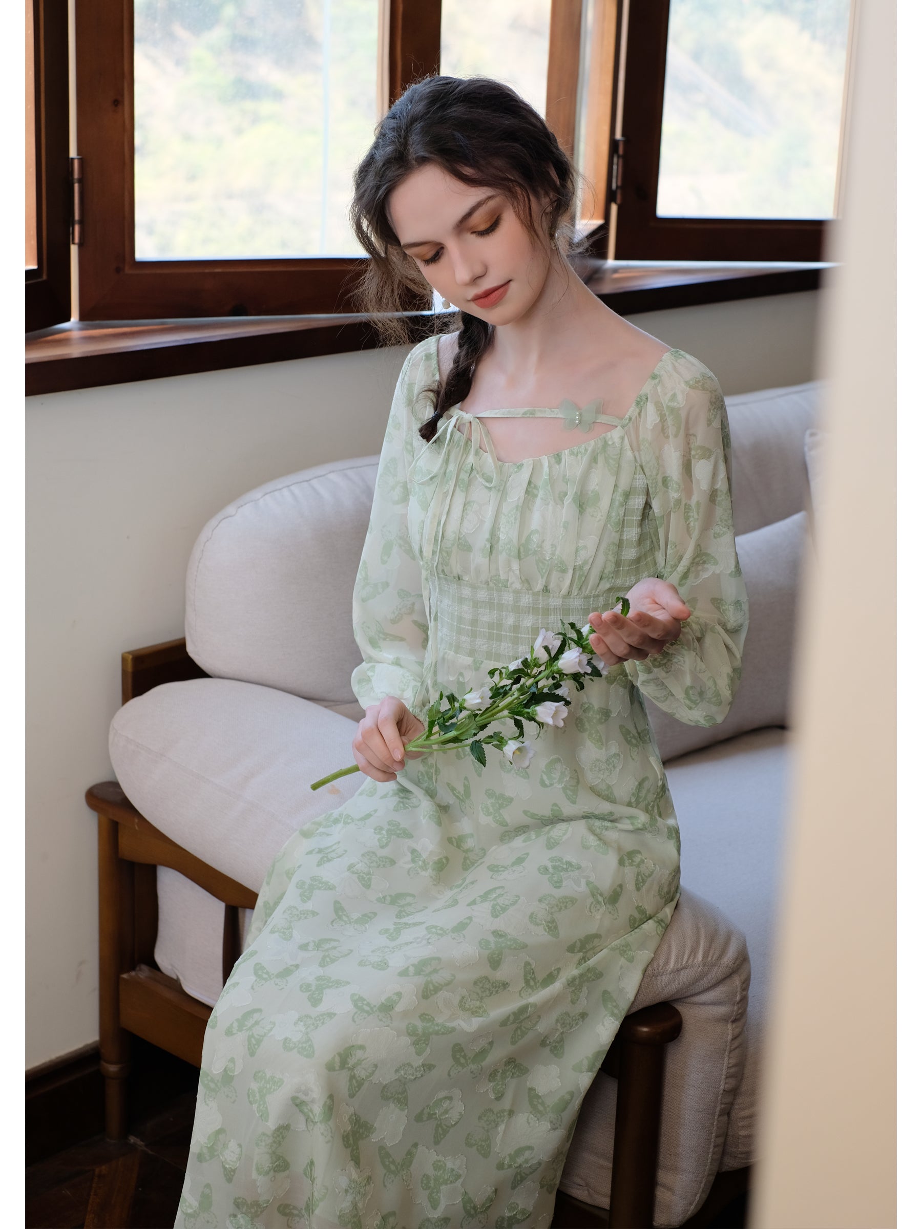 Green Cottagecore Dress– The Cottagecore