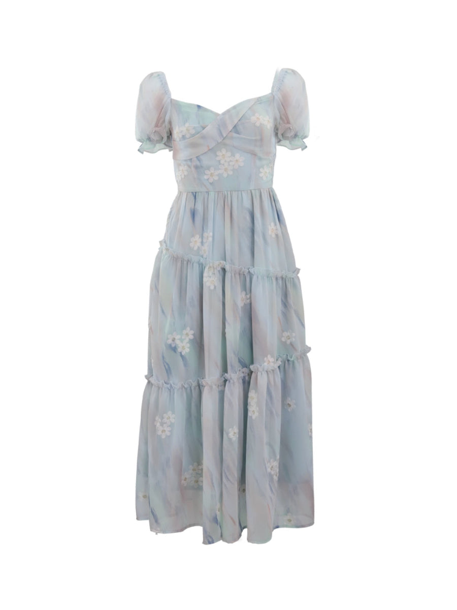 Romantic Light Blue Puffy Dress– The Cottagecore