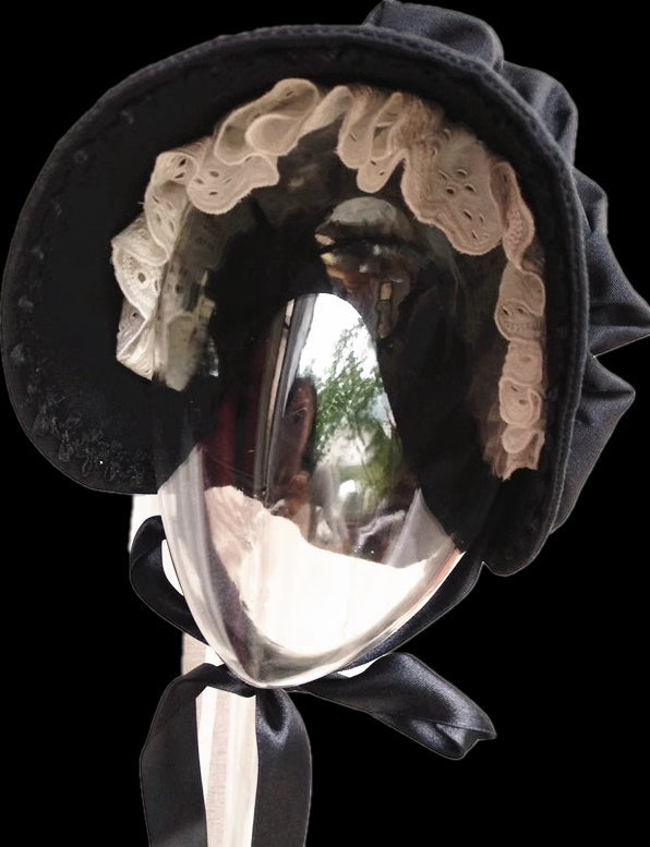 Black Colonial Bonnet Hat– The Cottagecore